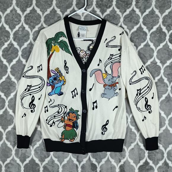 Disney | Sweaters | Disney 0 Cardigan Sweater Women Xs White Lilo ...